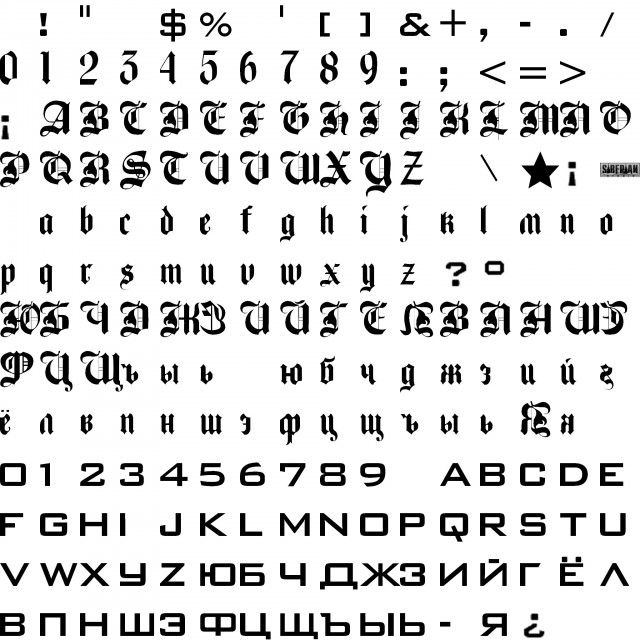 GTA SA HD Font (1C) скачать для GTA: San Andreas